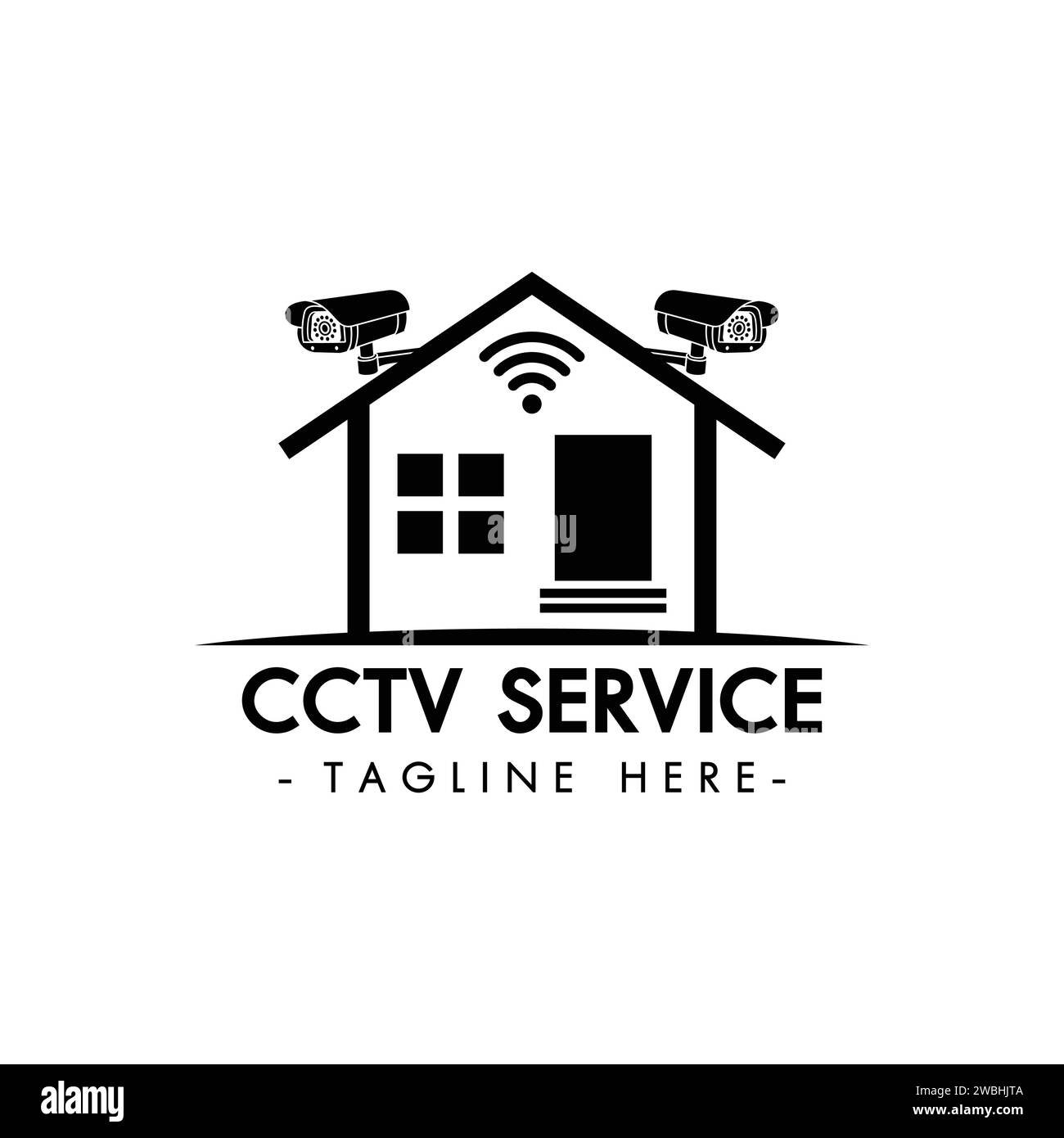 CCTV Security Camera Logo icon isolated on white background vector illustration, Surveillance ...