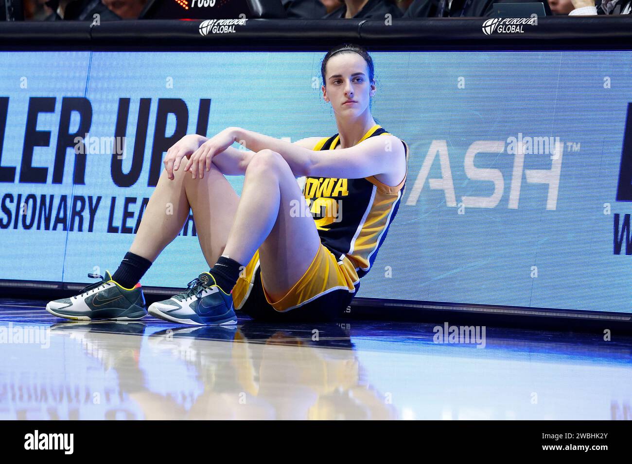 WEST LAFAYETTE, IN - JANUARY 10: Iowa Hawkeyes guard Caitlin Clark (22 ...