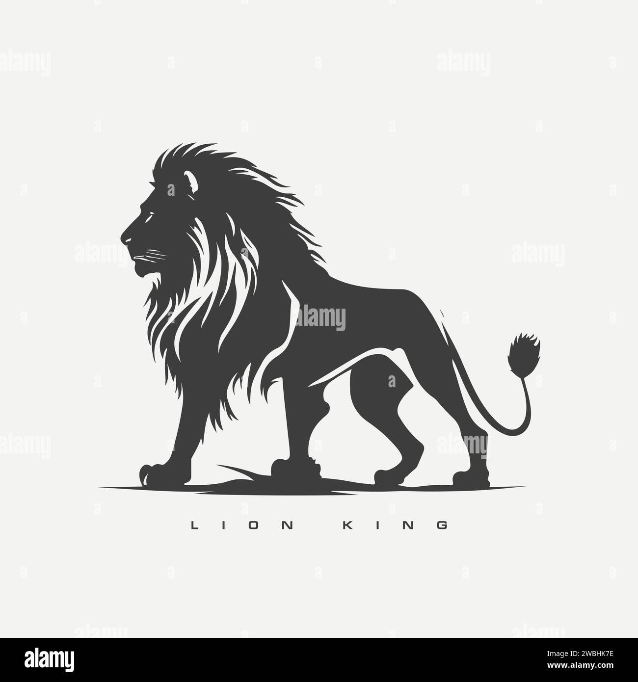 Lion king vector Black and White Stock Photos & Images - Alamy