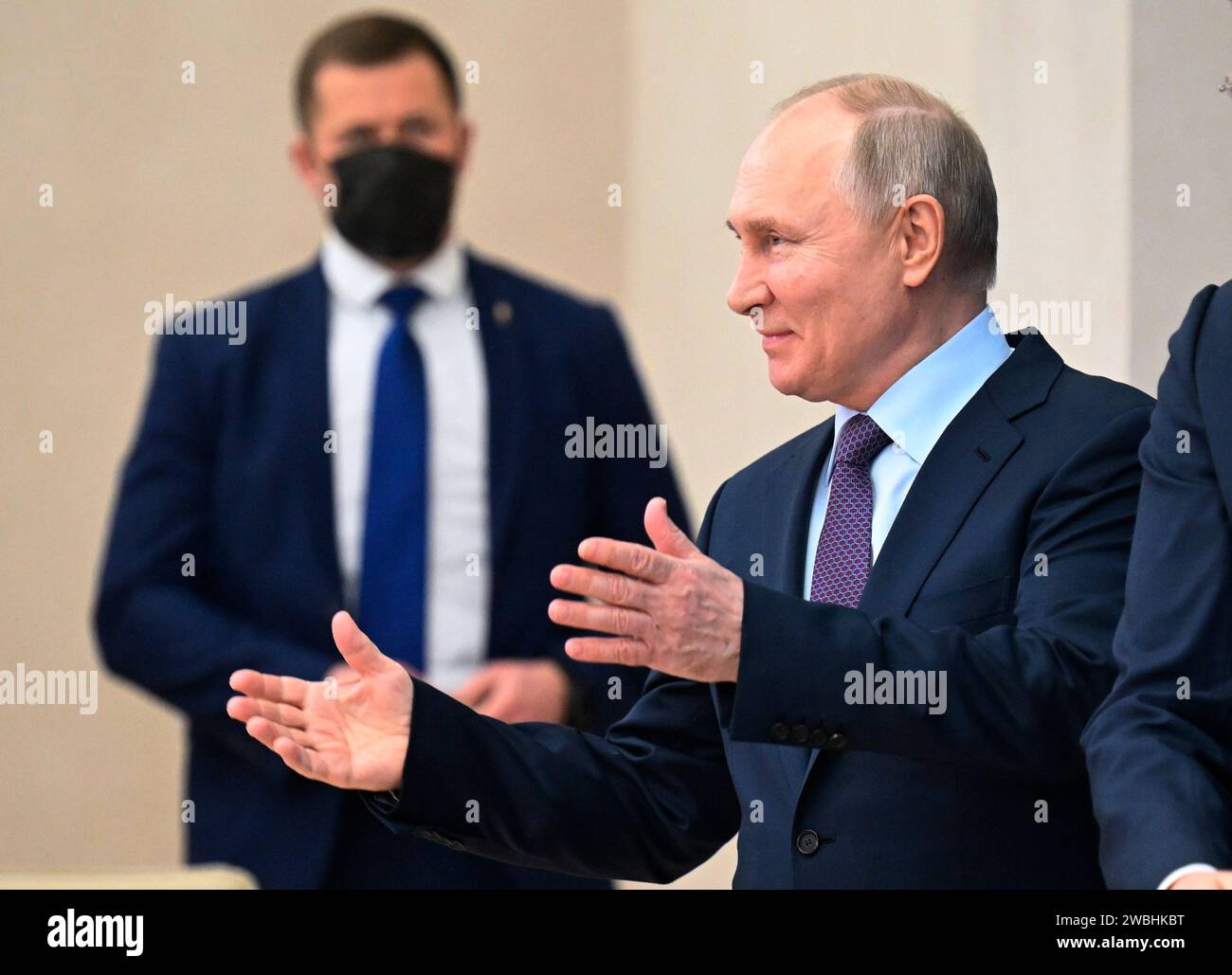 Russian President Vladimir Putin arrives for a meeting with ...