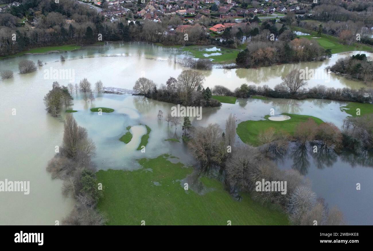Golf course greens are under water as flooding is still a problem in ...