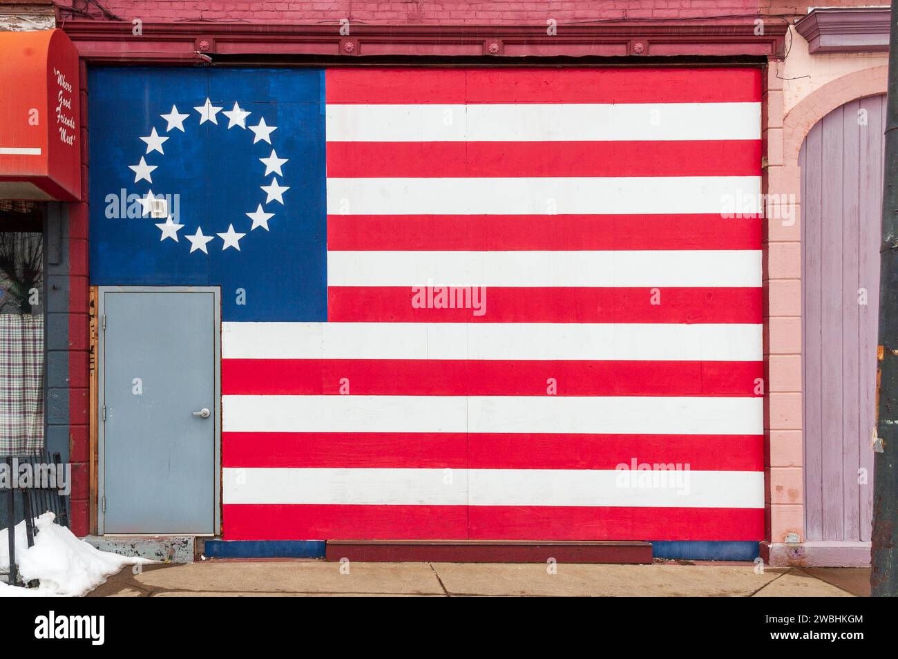 Flag themed mural hi-res stock photography and images - Alamy