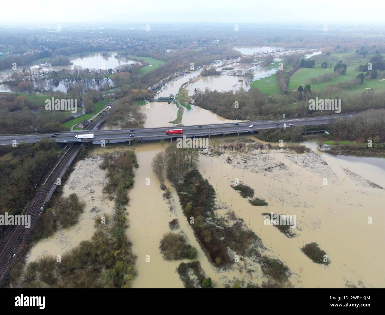 After the heavy rainfall from Storm Henk flooding is a problem in ...