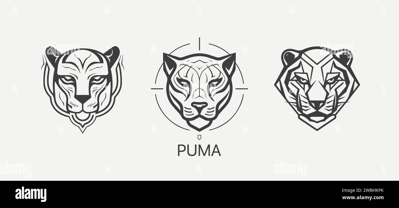 Panther line art vector vectors Black and White Stock Photos & Images ...