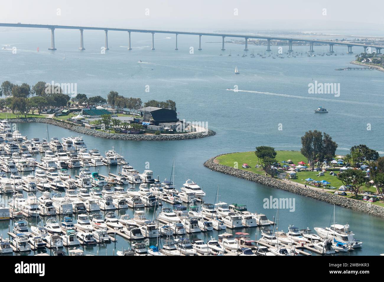 Aerial view coronado bridge hi-res stock photography and images - Alamy