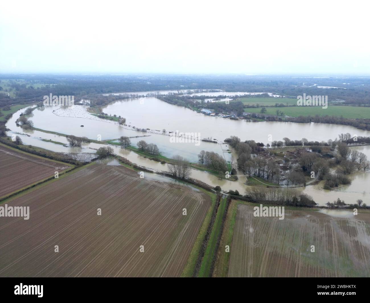 Nene Park country park is totally flooded in Peterborough ...