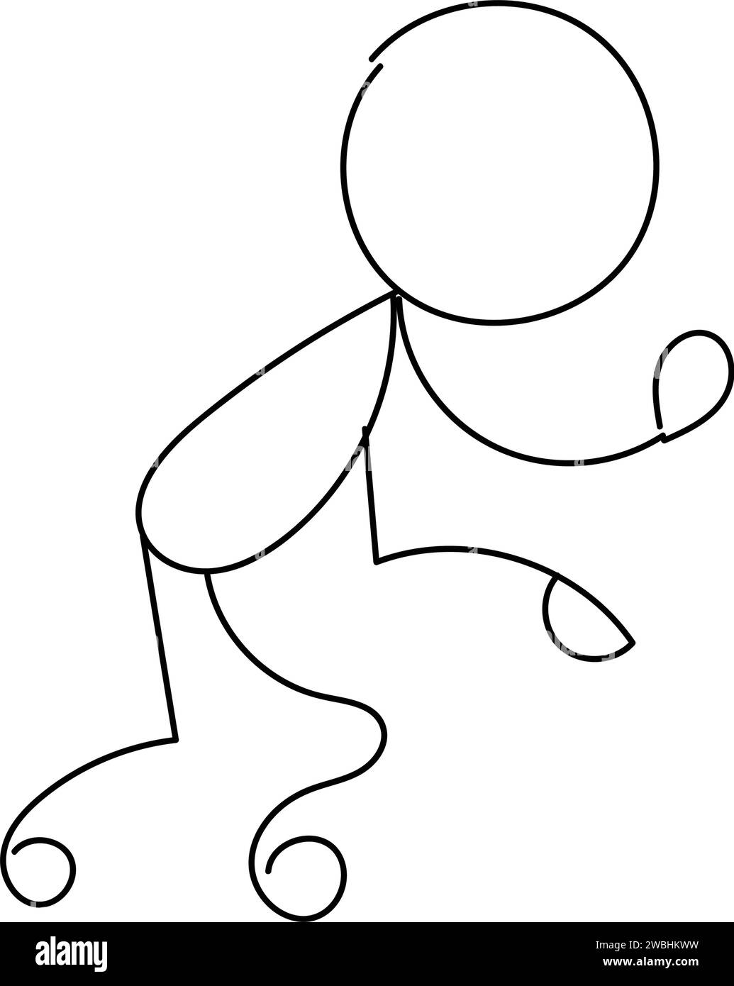 Funny stickman Black and White Stock Photos & Images - Alamy