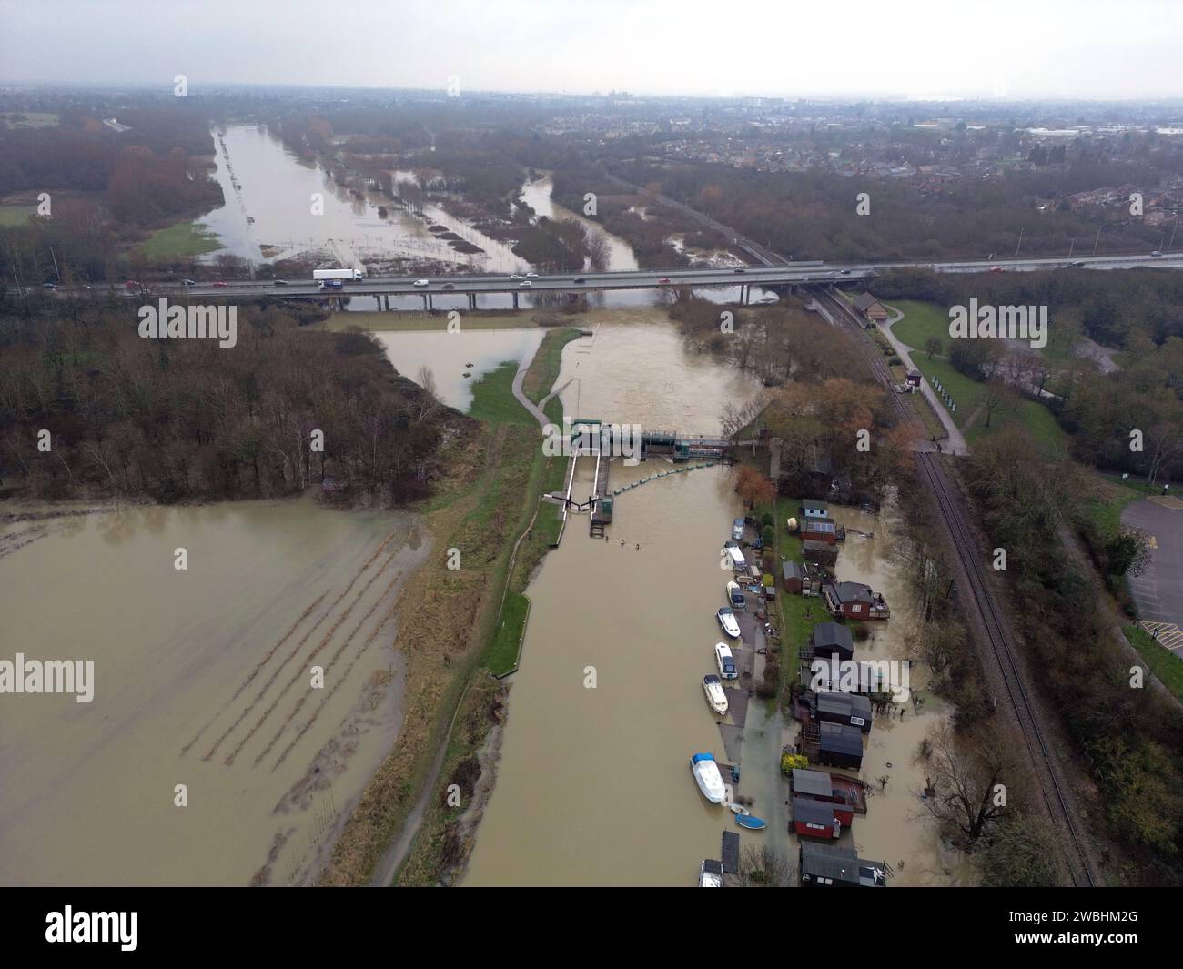 After the heavy rainfall from Storm Henk flooding is a problem in ...
