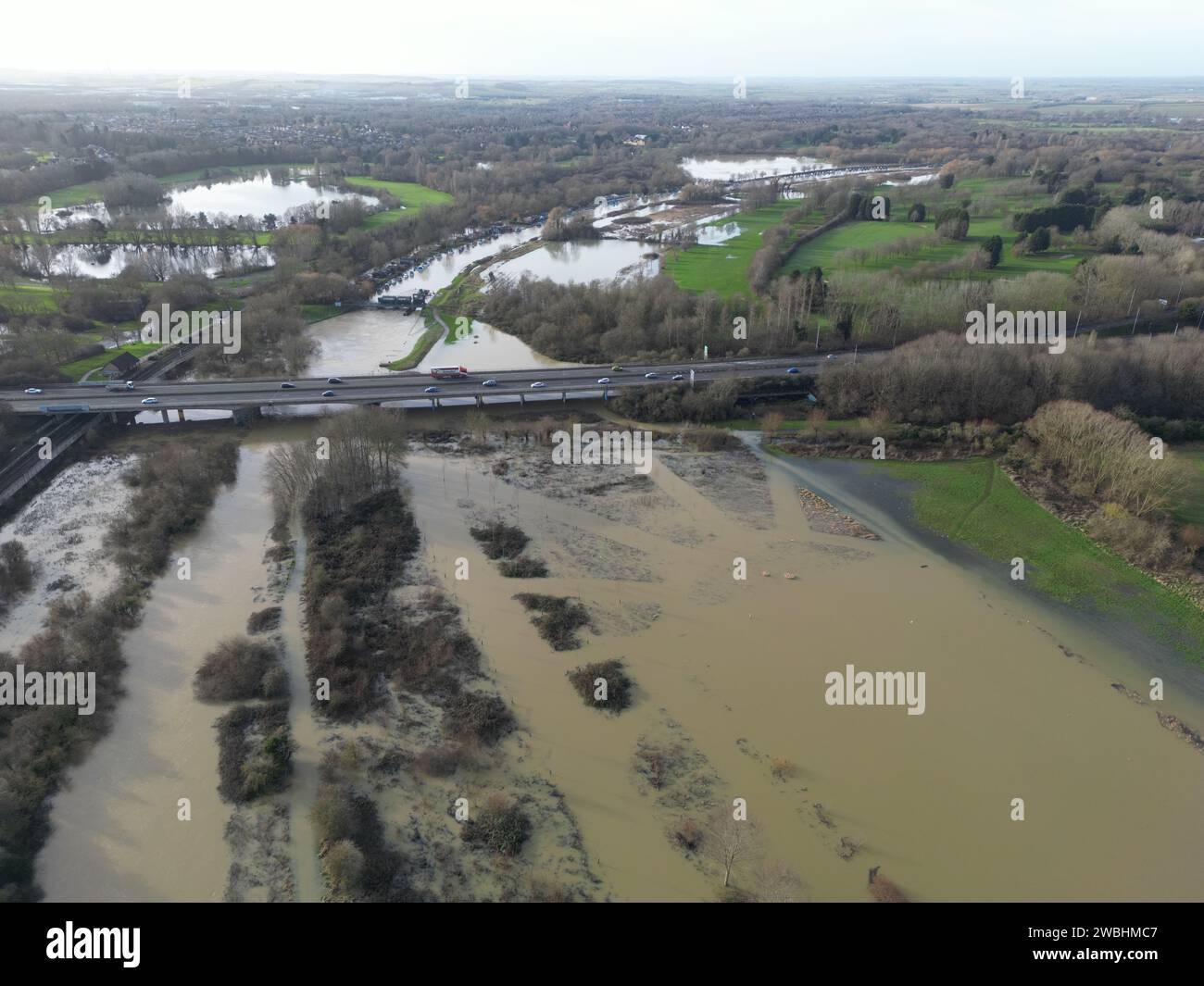 After the heavy rainfall from Storm Henk flooding is a problem in ...