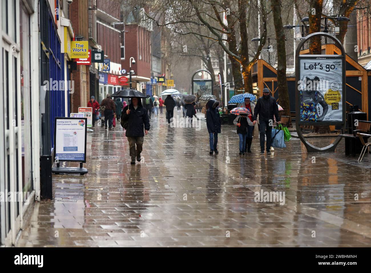 A very wet day in Peterborough, Cambridgeshire, on 2nd January 2024 ...