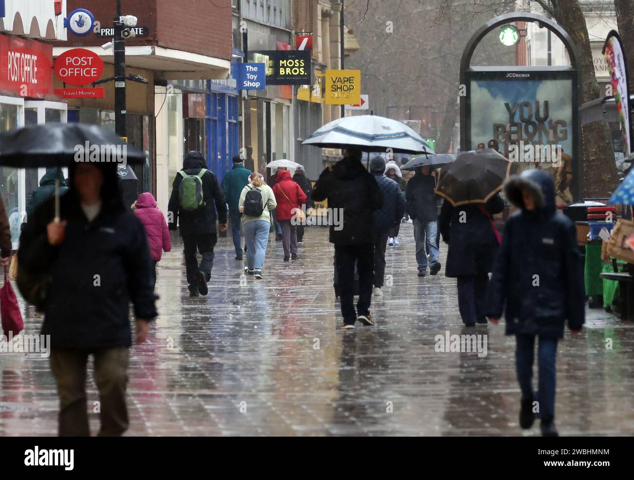 A very wet day with heavy rain which has seen floodwater leading to the ...