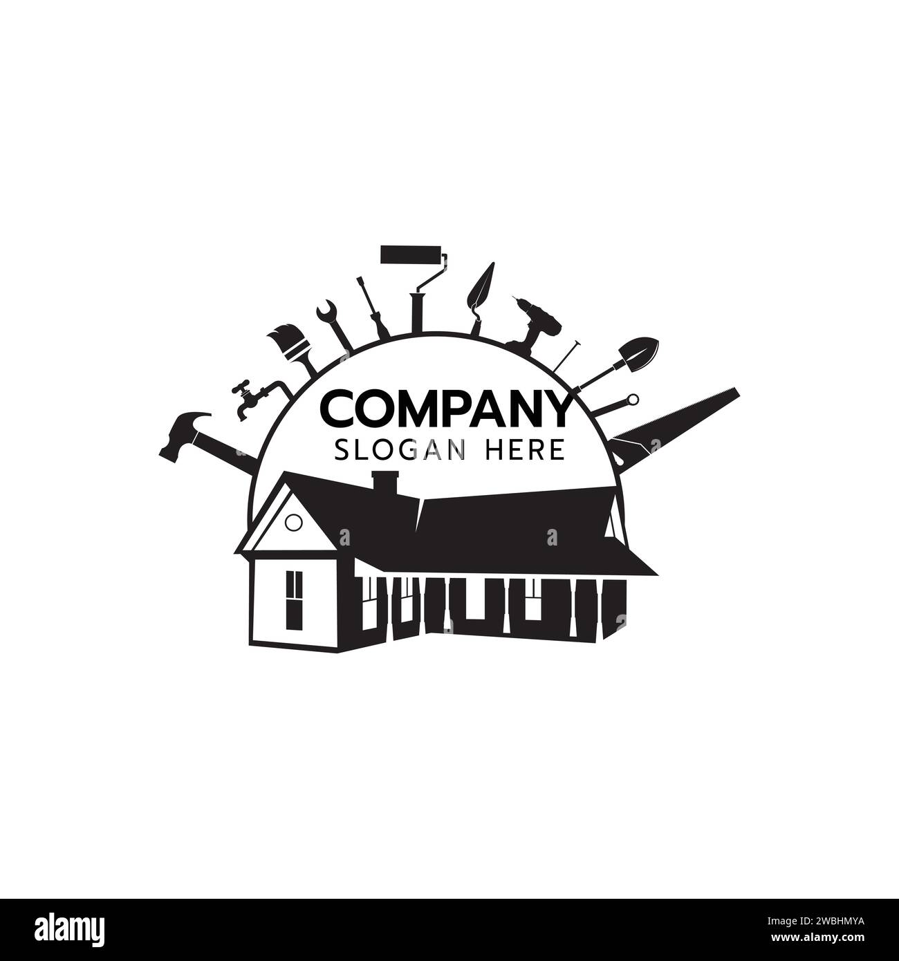 House Builder Logo,House Repair Service,Construction Building Worker ...