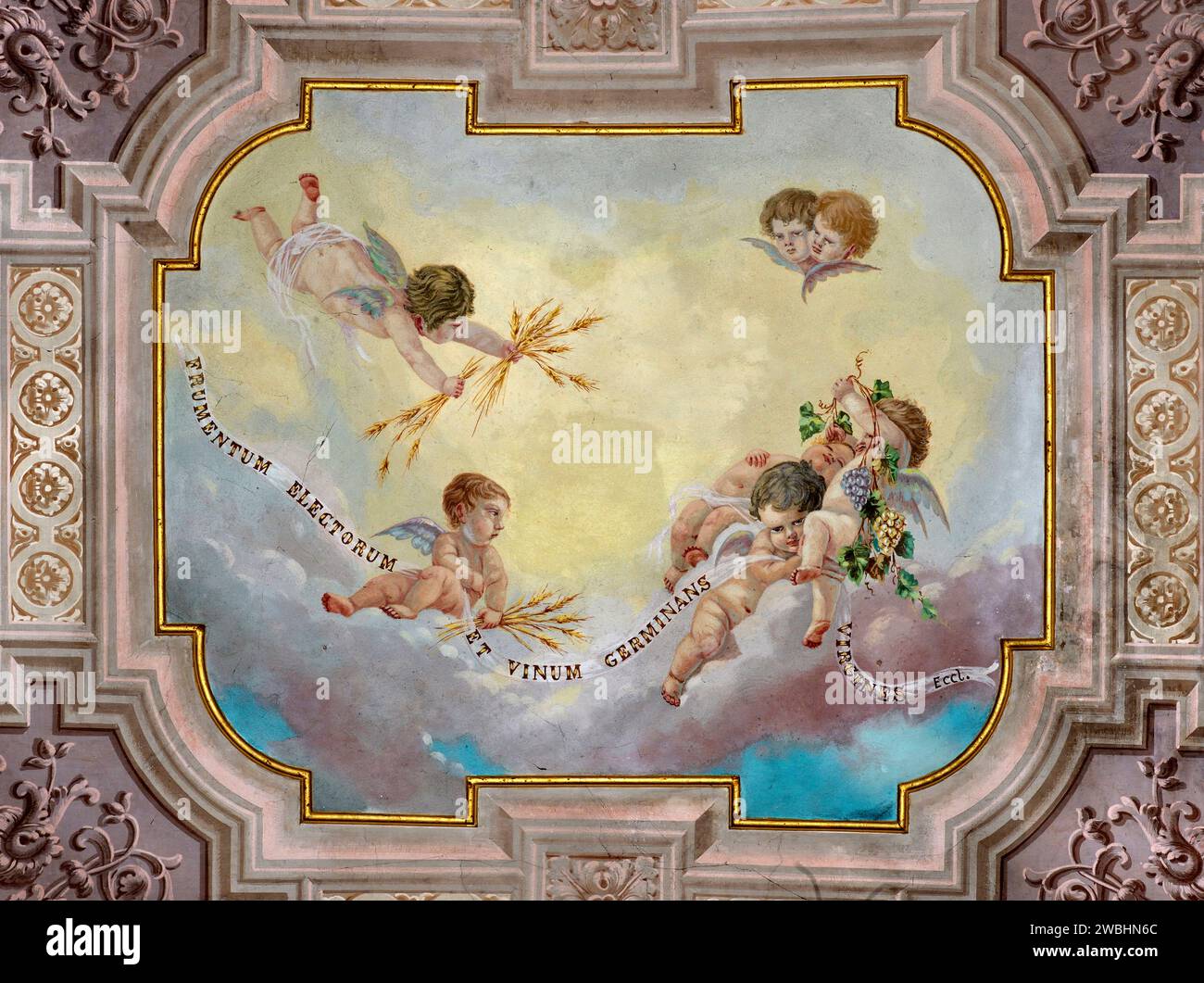 Putti - affresco - G.Botti - 1920 - Saiano (Bs) chiesa del Convento ...