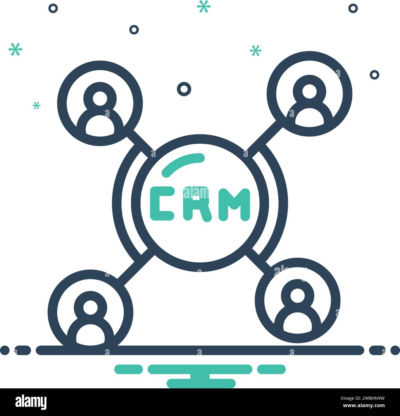 Crm icon Stock Vector Images - Alamy
