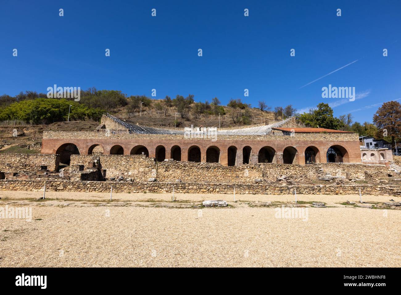 The amphitheatre at Heraclea Lyncestis, an ancient Greek city in ...