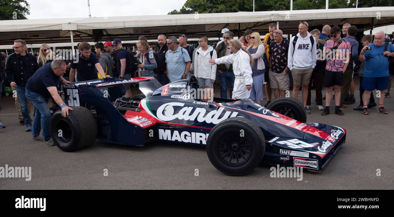 Ayrton Senna F1 racing car Toleman racing Goodwood festival of speed ...