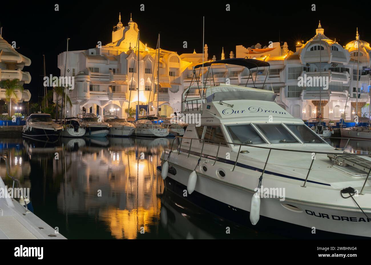 Benalmadena town. Marina, marina and boat dock, yacht and boat mooring ...