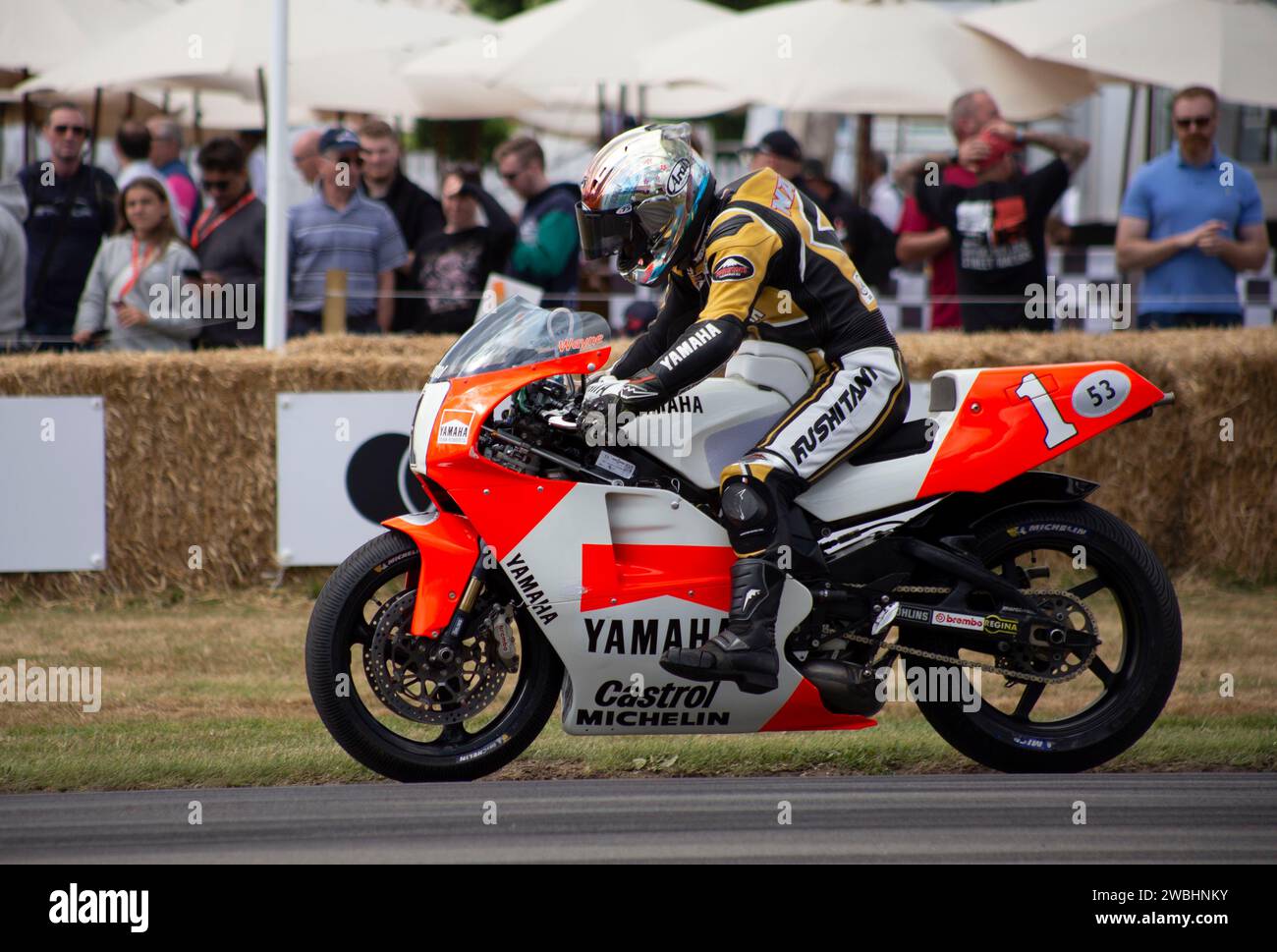 Yamaha YZR500 Wayne Rainey Goodwood festival of speed 2022 Stock Photo ...