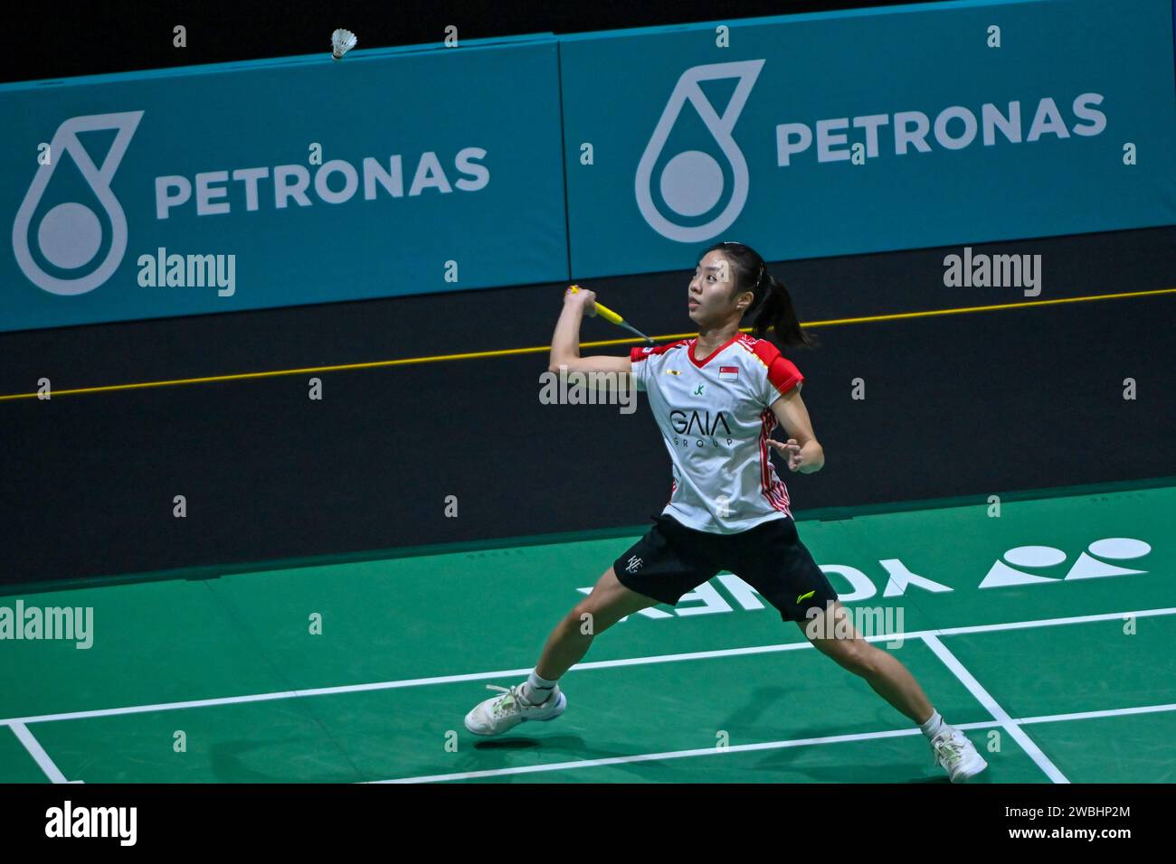 Kuala Lumpur, Malaysia. 11th Jan, 2024. Yeo Jia Min competes during the ...
