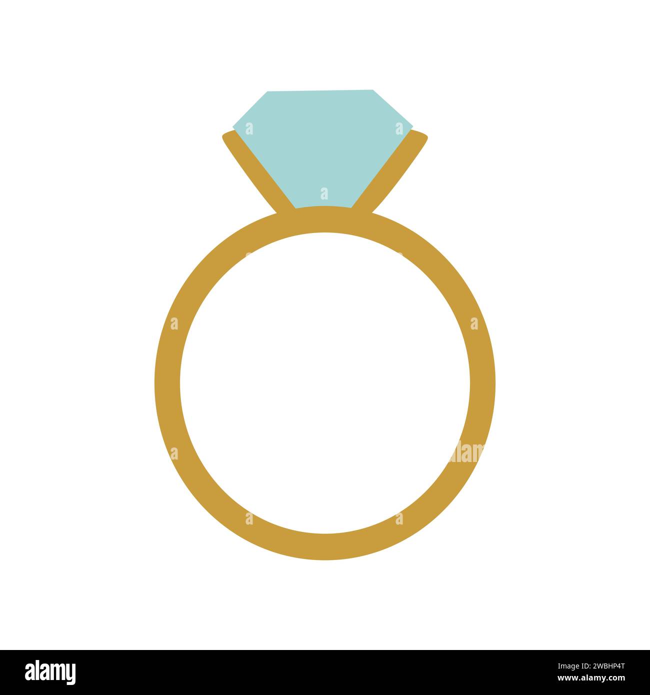 Wedding ring with Gem vector icon. Diamond engagement ring vector ...