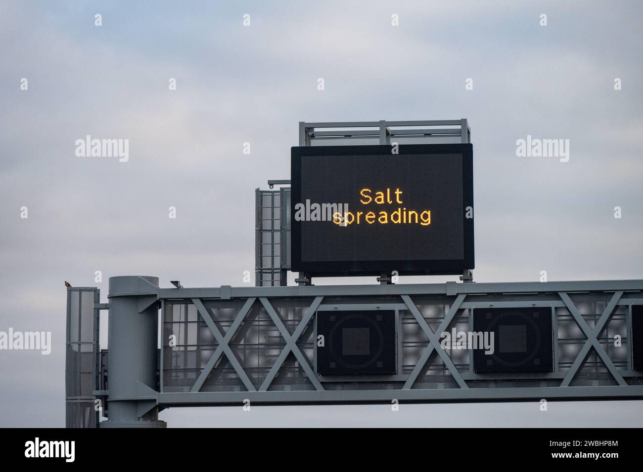 Salt spreading hi-res stock photography and images - Alamy