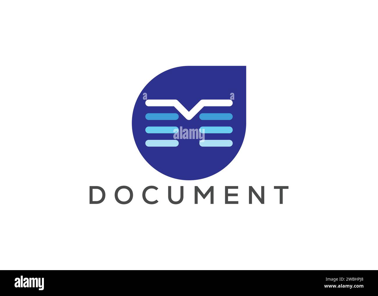 Letter M document monogram logo design vector template Stock Vector ...