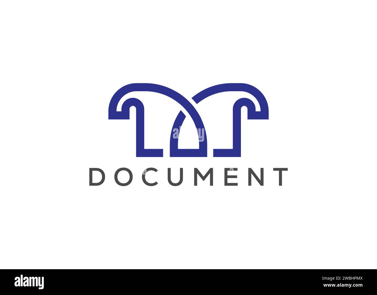 Letter M document monogram logo design vector template Stock Vector ...