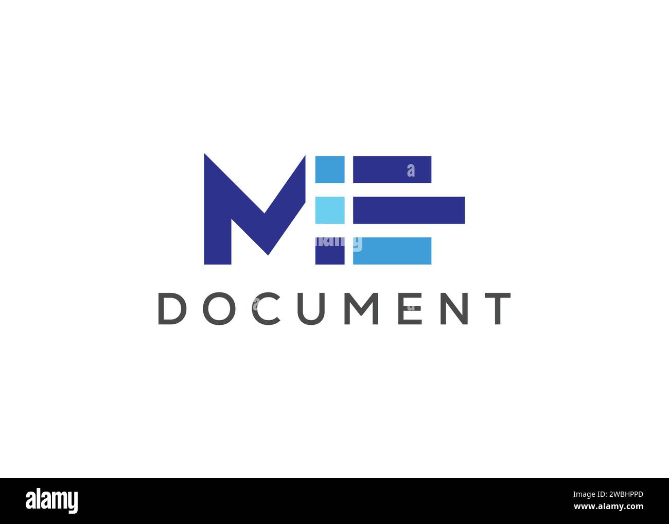 Letter M document monogram logo design vector template Stock Vector ...