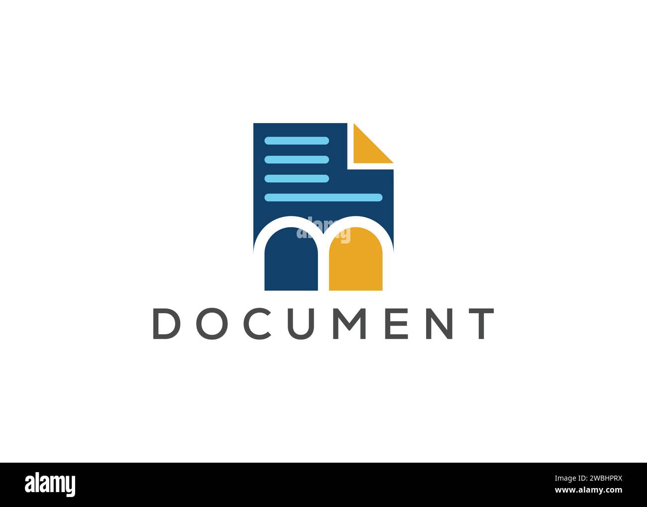 Letter M document monogram logo design vector template Stock Vector ...