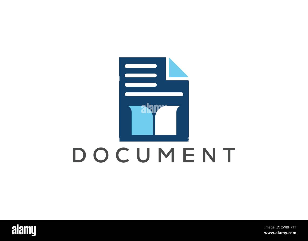 Letter M document monogram logo design vector template Stock Vector ...