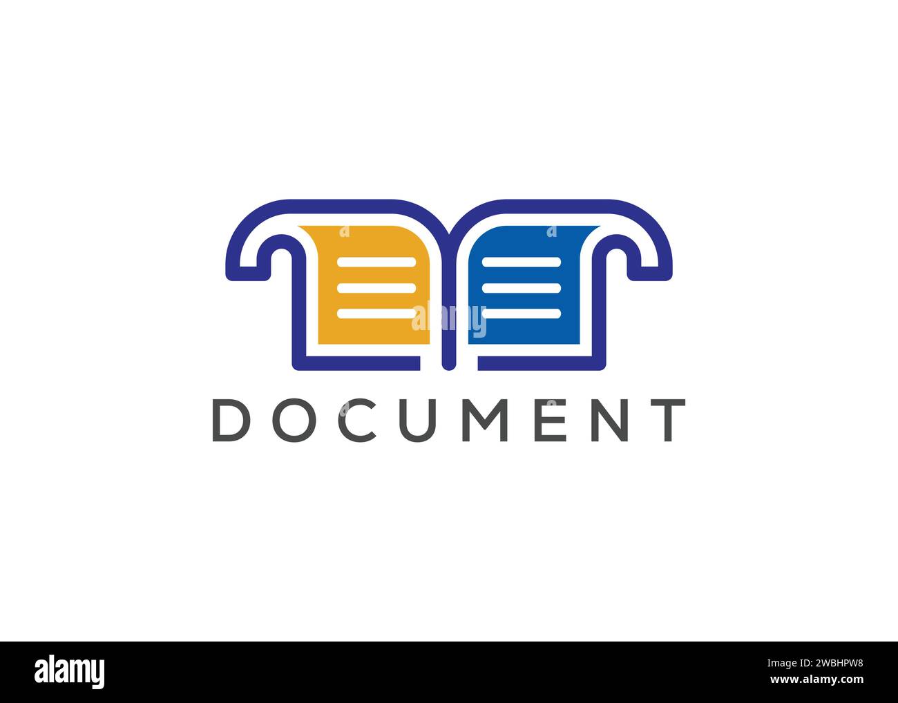 Letter M document monogram logo design vector template Stock Vector ...