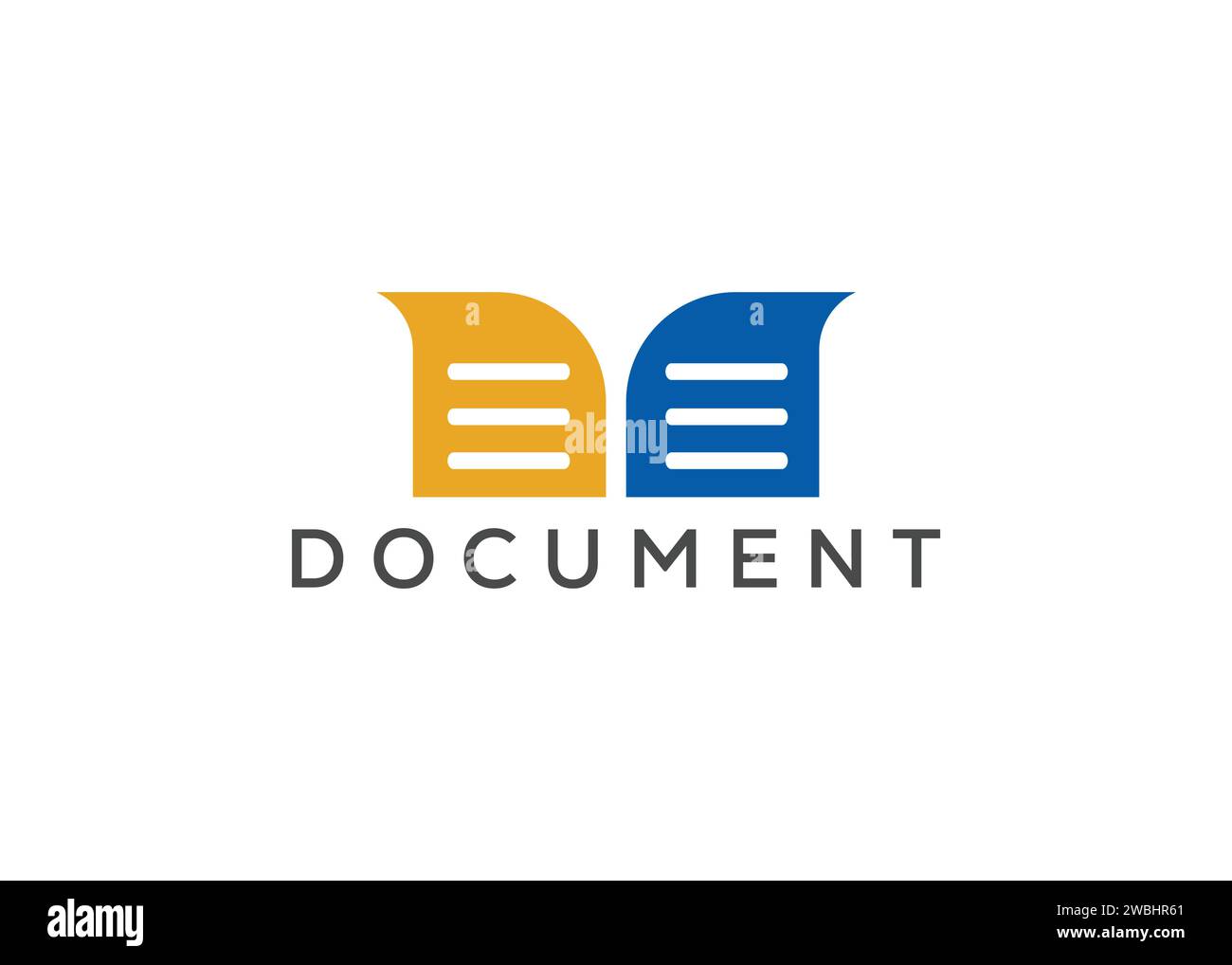 Letter M document monogram logo design vector template Stock Vector ...