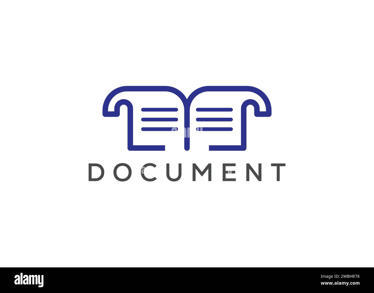 Letter M document monogram logo design vector template Stock Vector ...