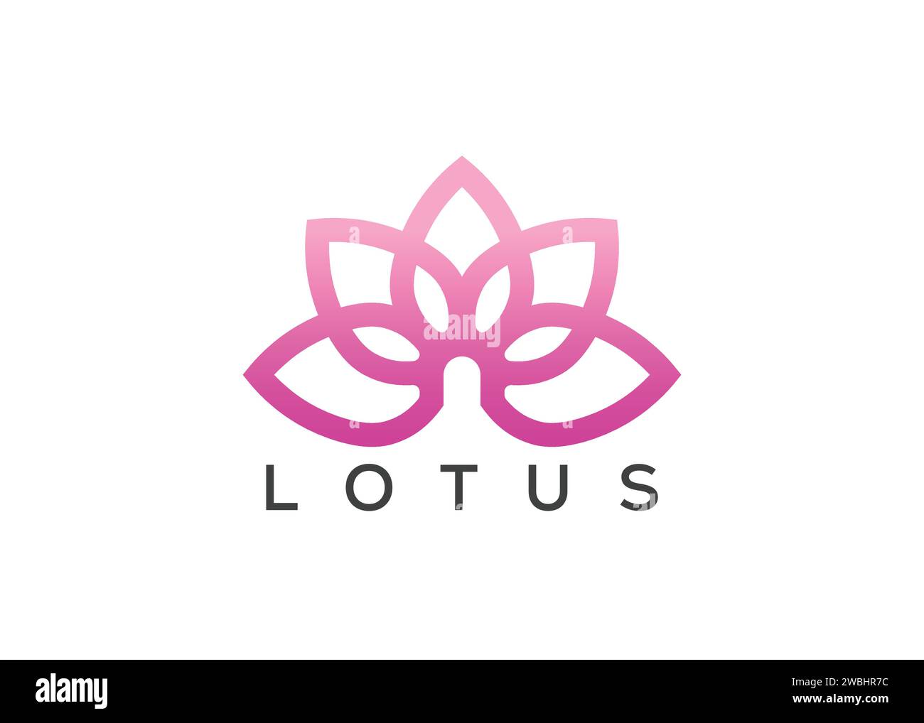 Lotus flower vector logo design Stock Vector Image & Art - Alamy