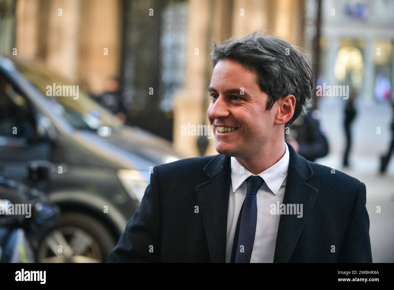 Paris, France. 10th Jan, 2024. French newly appointed Prime Minister ...