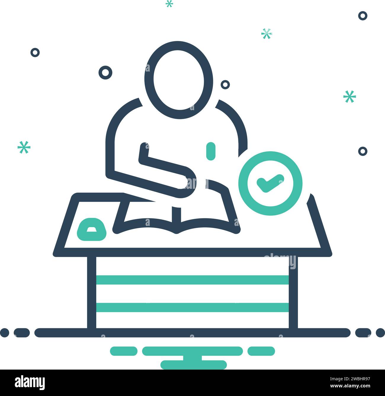 Icon for coursework,desk Stock Vector Image & Art - Alamy