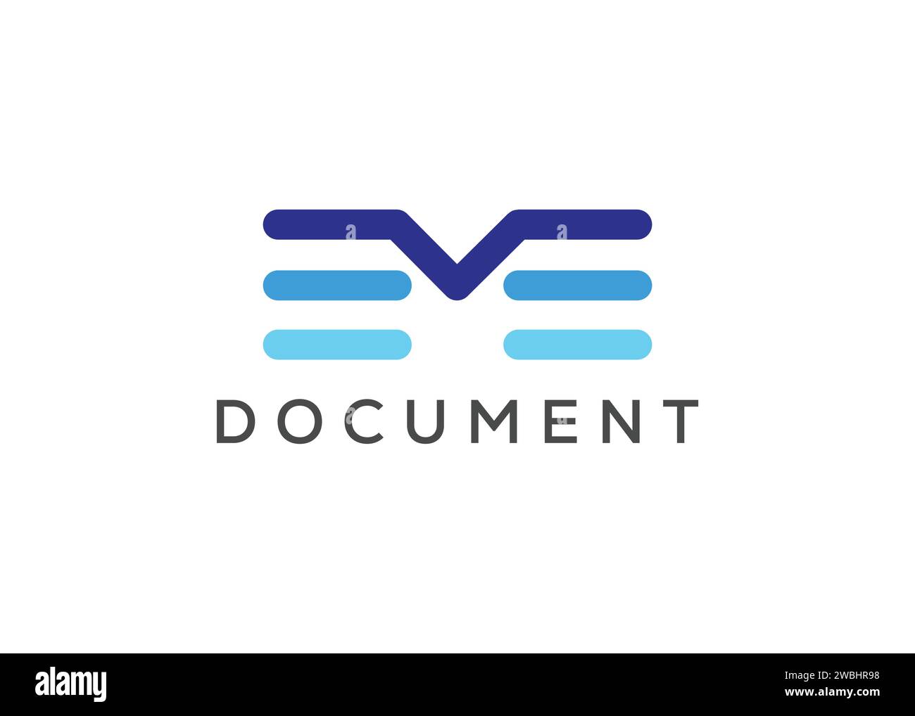 Letter M document monogram logo design vector template Stock Vector ...