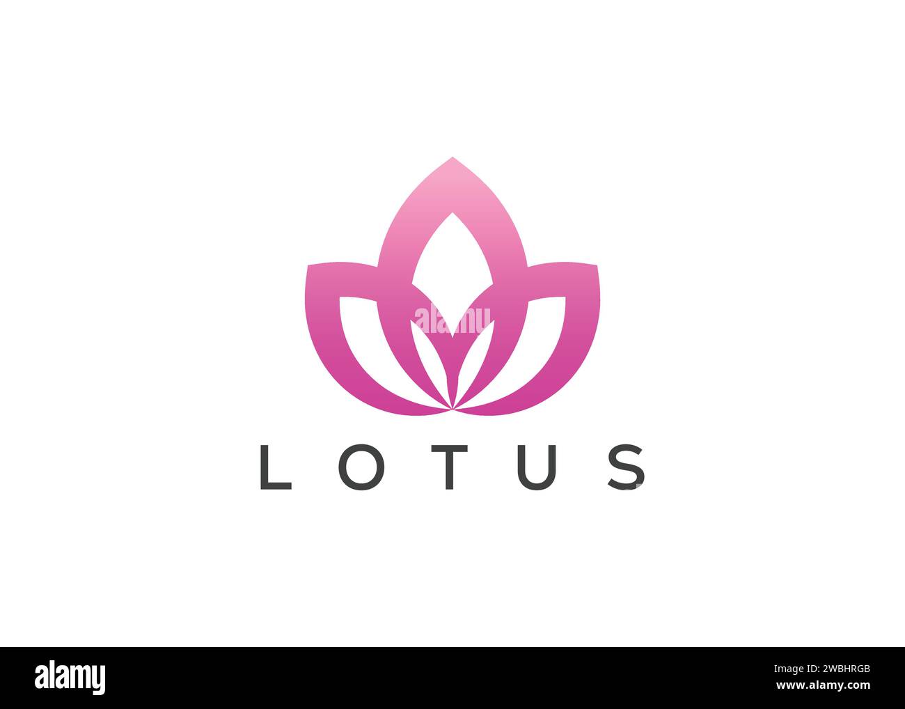 Lotus flower vector logo design Stock Vector Image & Art - Alamy