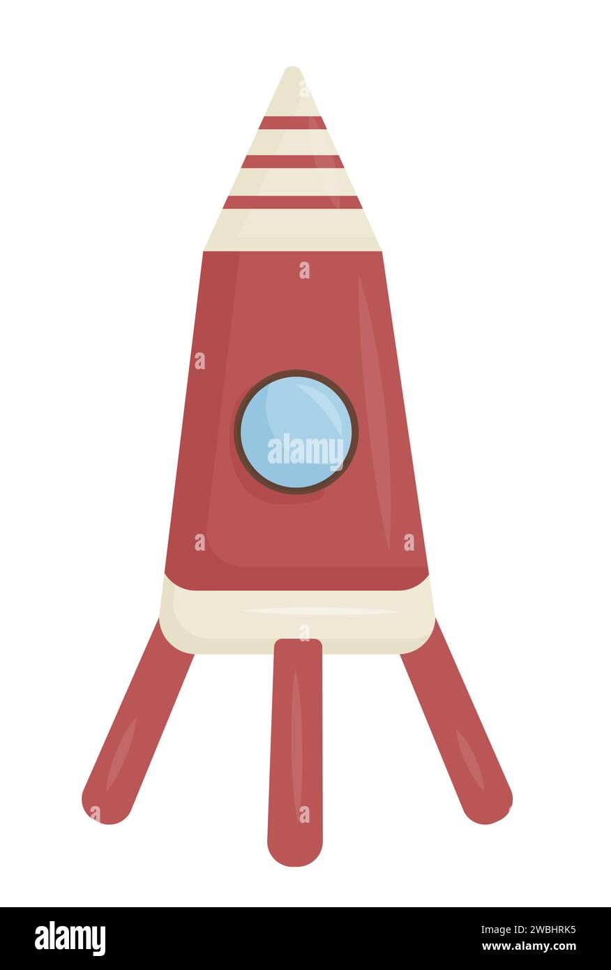 Cartoon rocket space shipclipart, isolated vector illustration. Simple ...