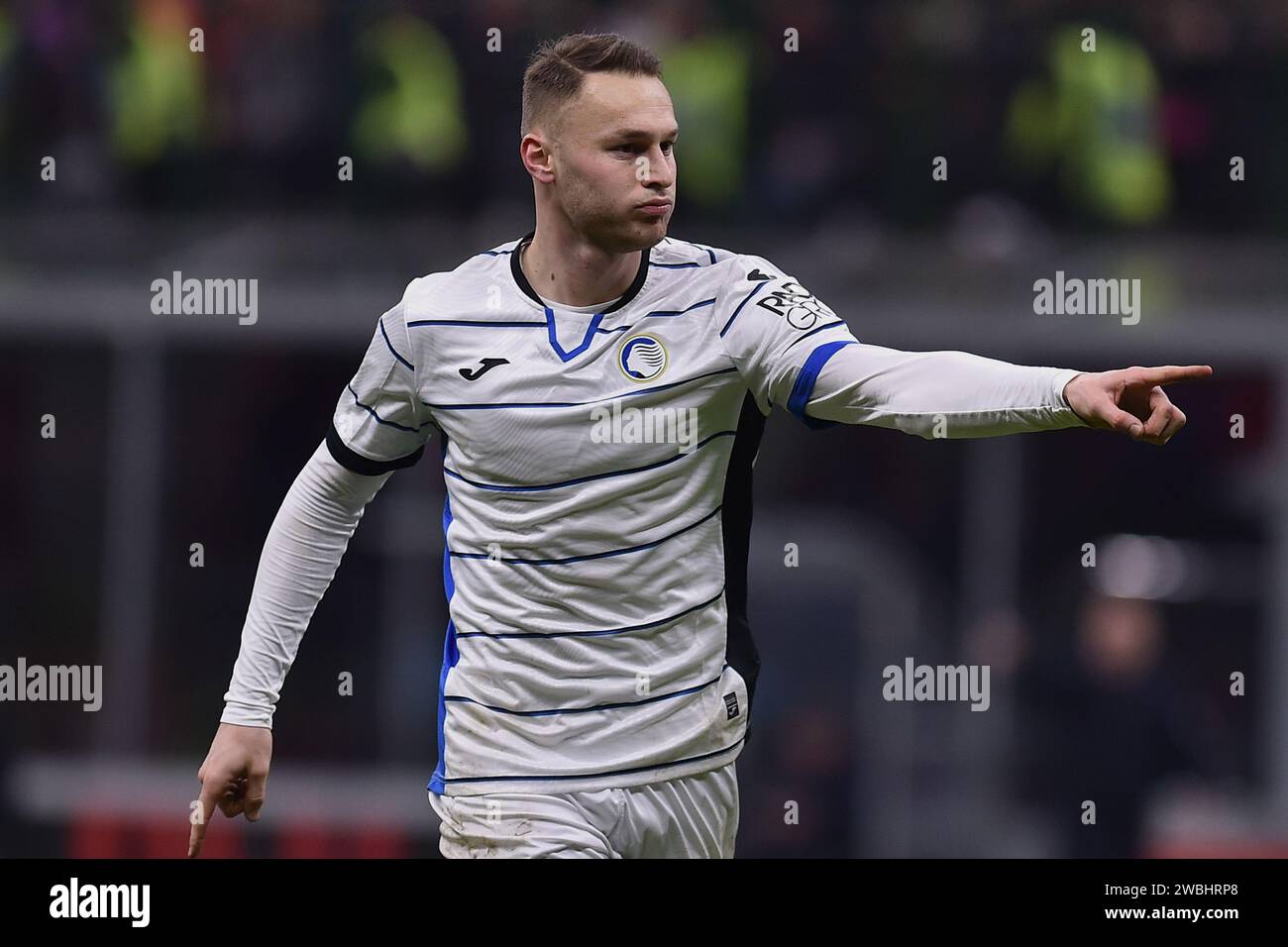 Milan, Italy. 10th Jan, 2024. Atalanta's Teun Koopmeiners celebrates ...
