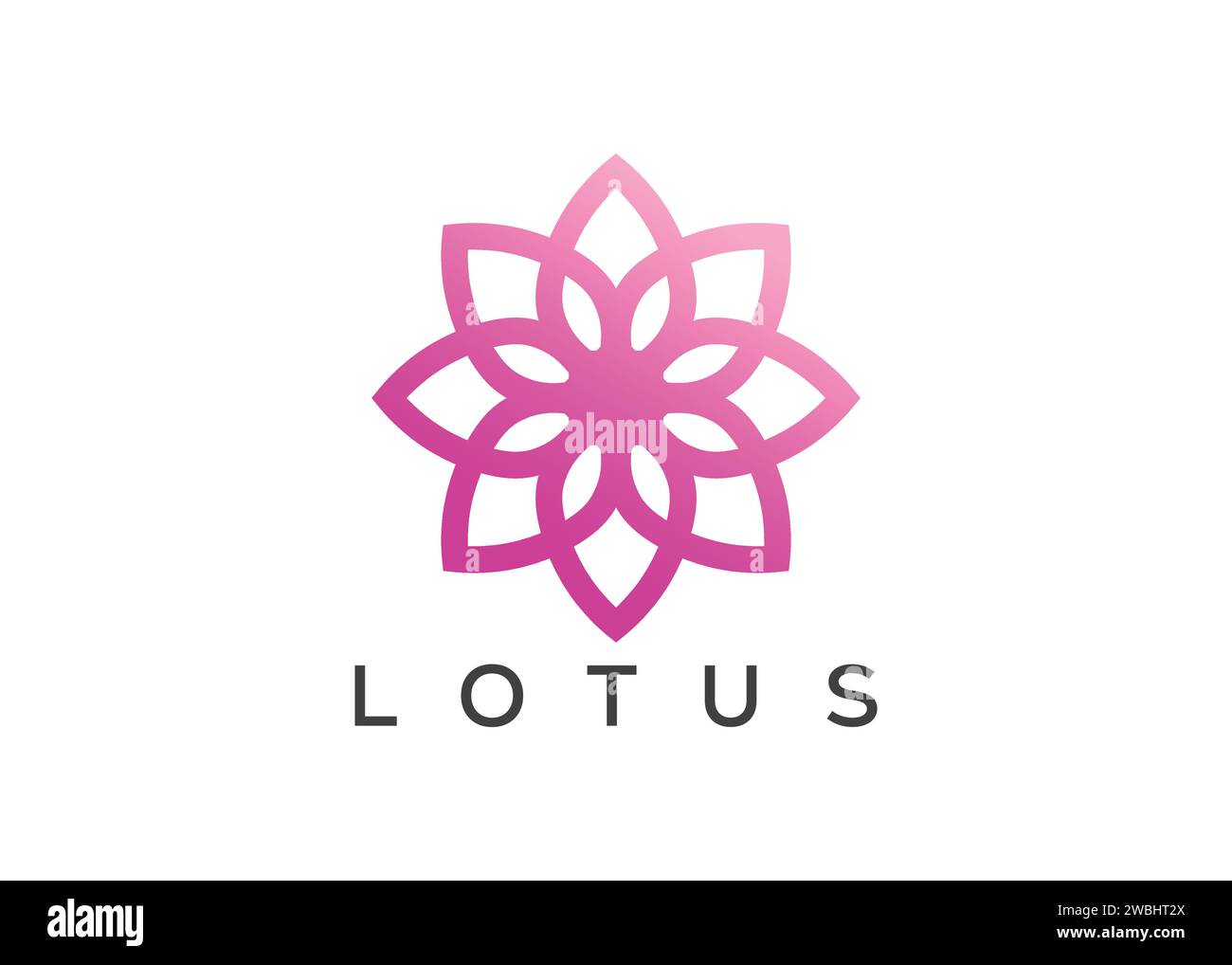 Lotus flower vector logo design Stock Vector Image & Art - Alamy