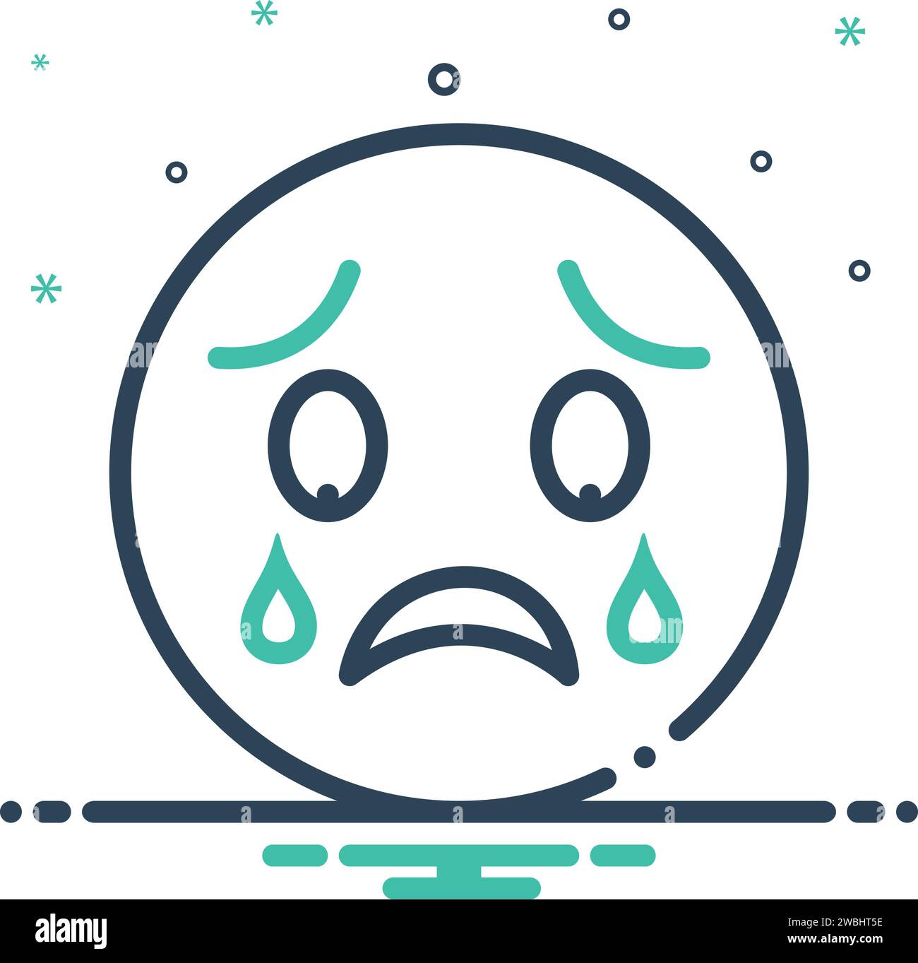 Weep emoji Stock Vector Images - Alamy
