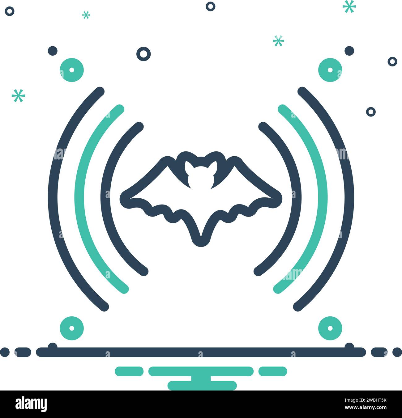 Echolocation bat illustration Stock Vector Images - Alamy
