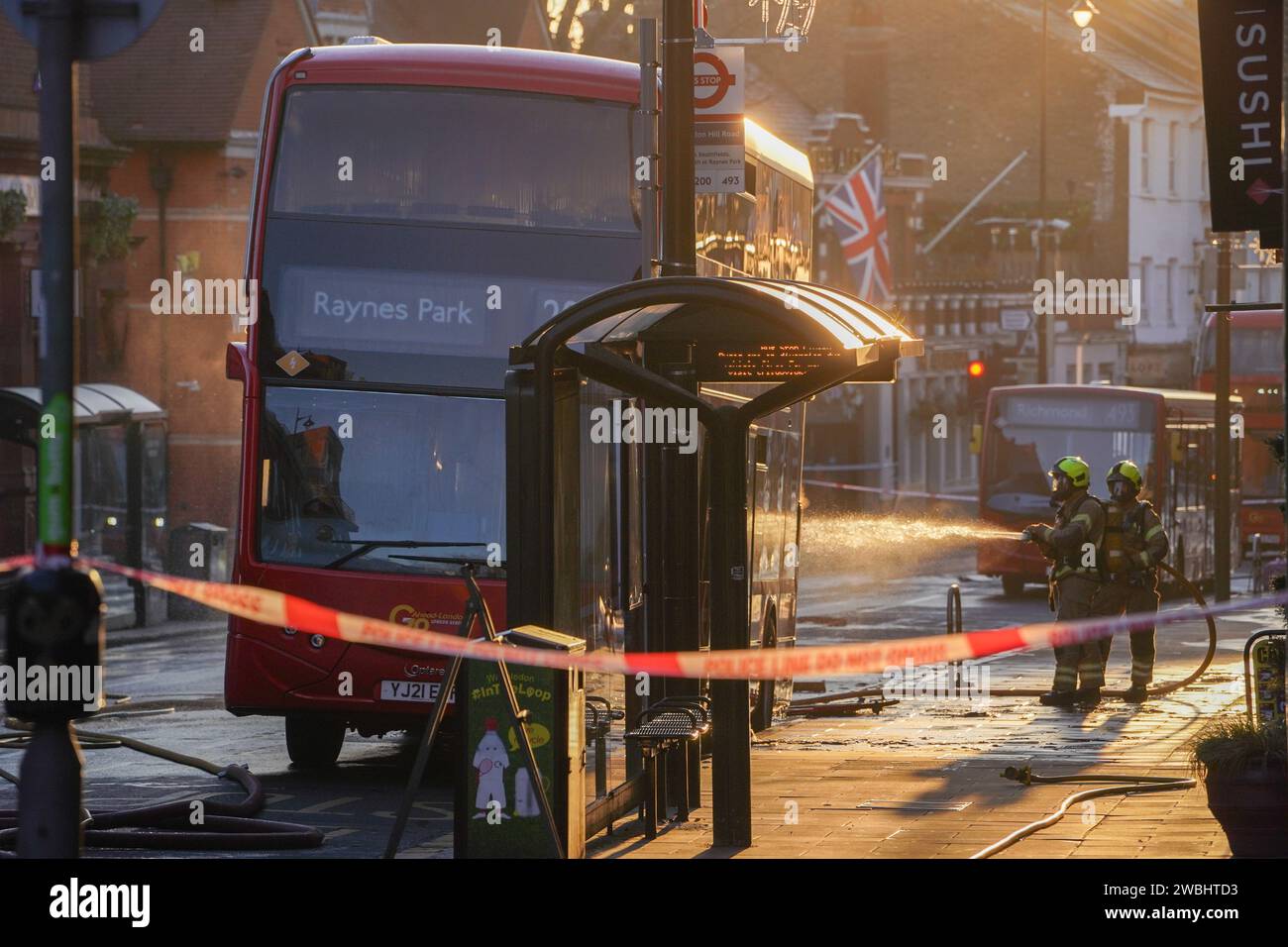 London, UK. 11 January 2024. .Emergency services and the London Fire ...