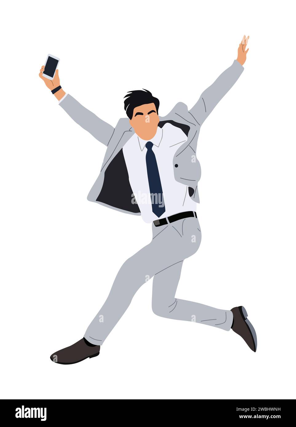 Asian man celebrating Stock Vector Images - Alamy