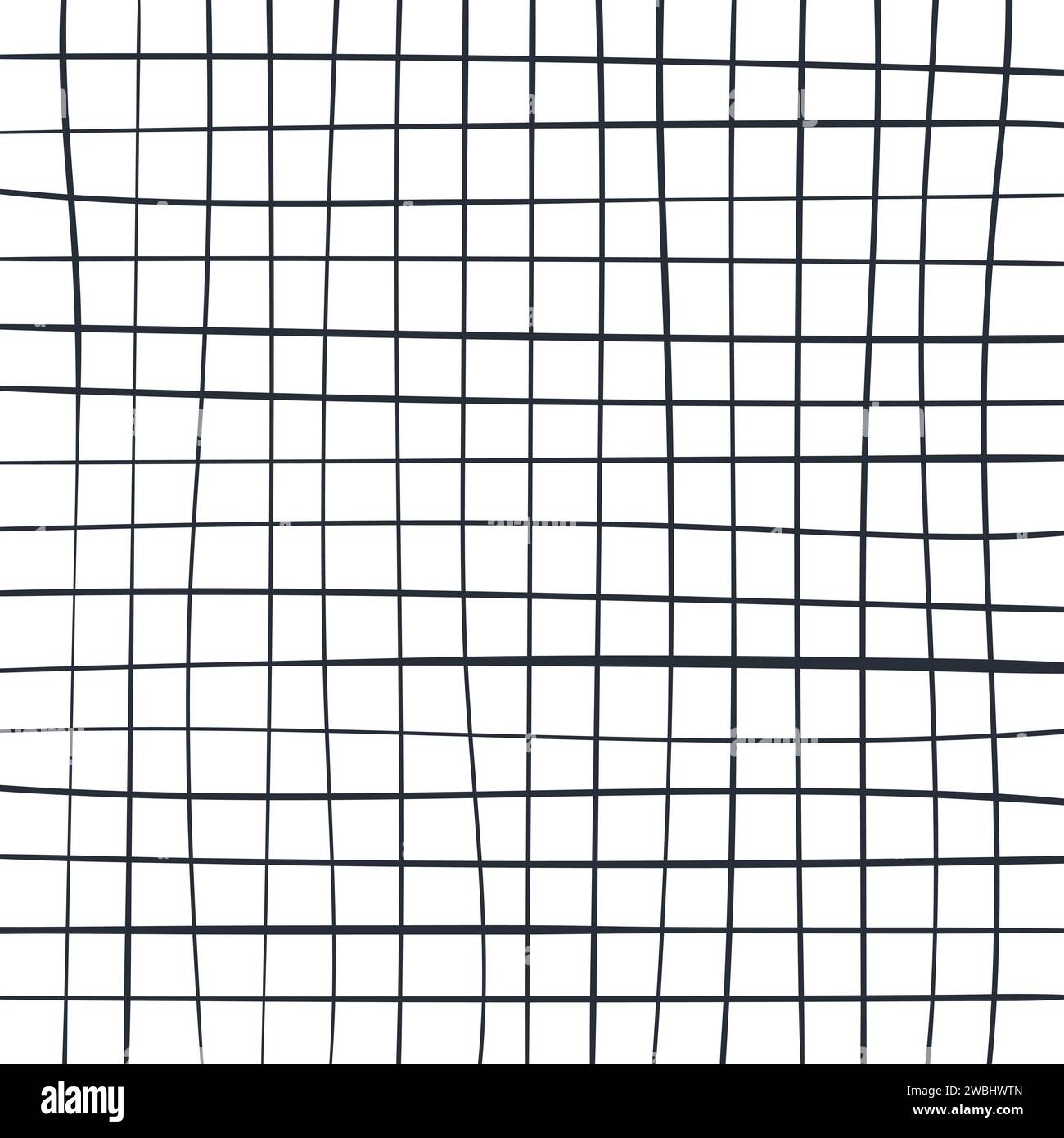 Hand drawn cute grid. doodle grey, white, black, pale plaid pattern ...