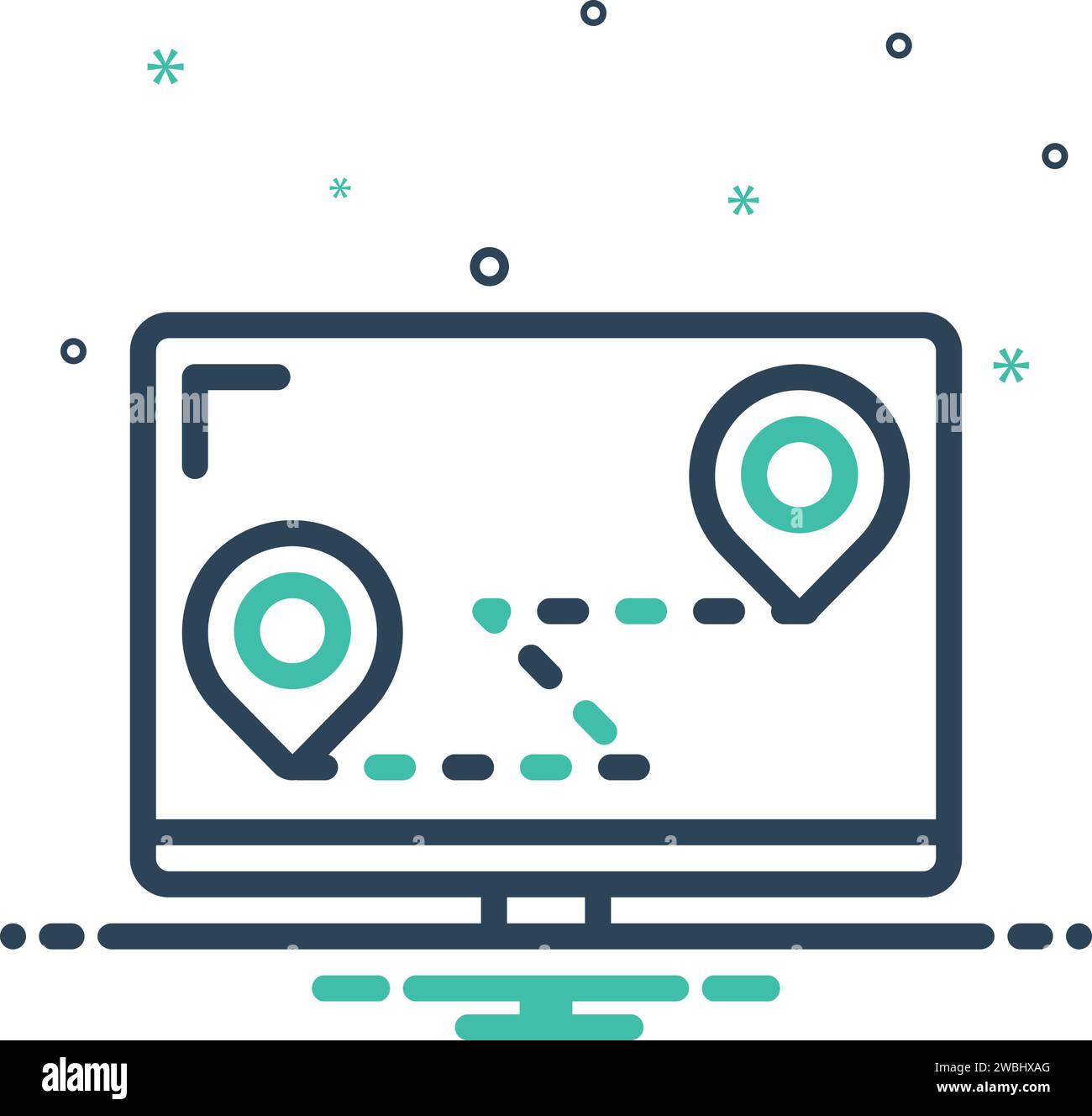 Icon for route,way Stock Vector Image & Art - Alamy