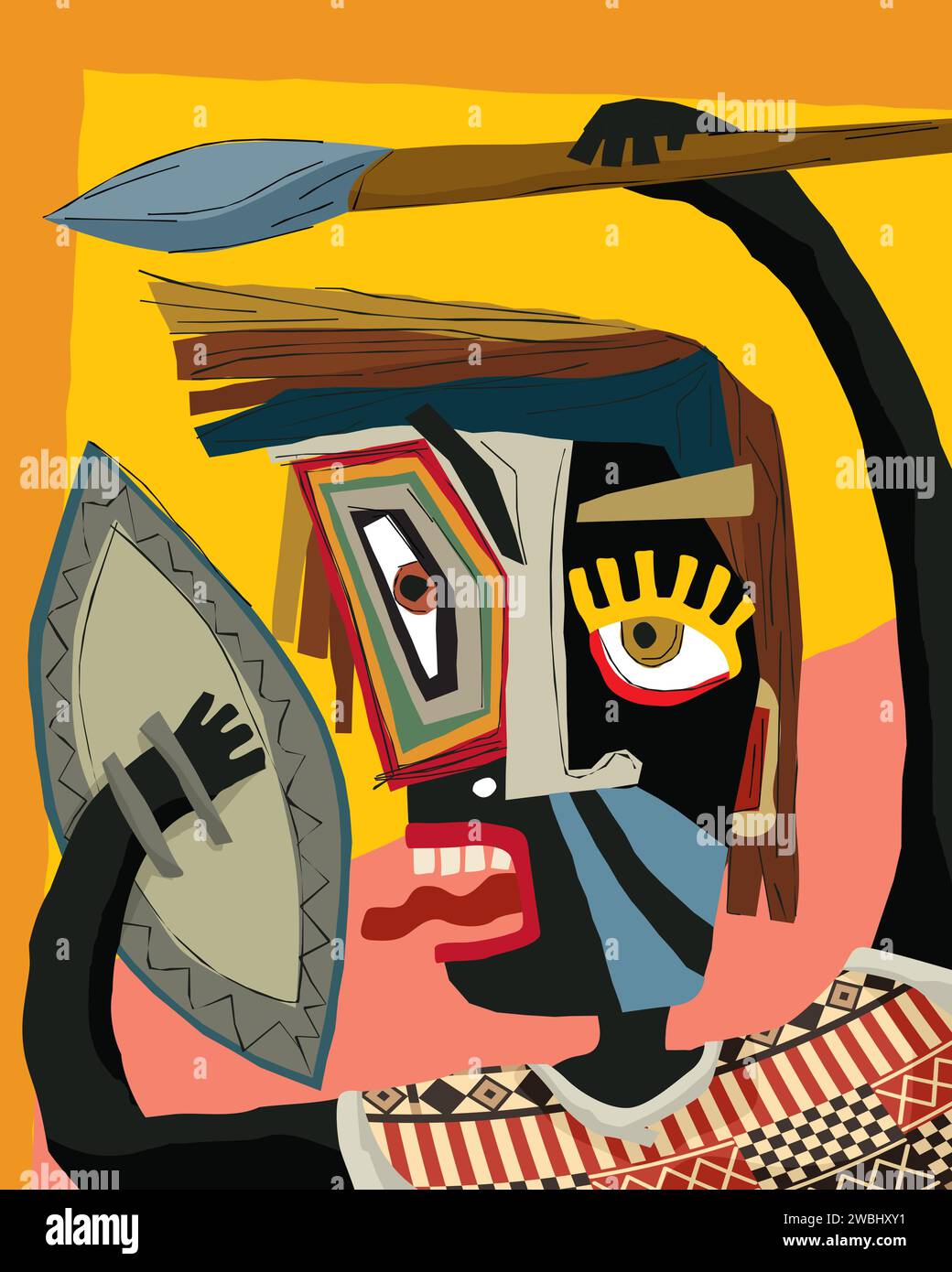 Aztec warrior shield Stock Vector Images - Alamy