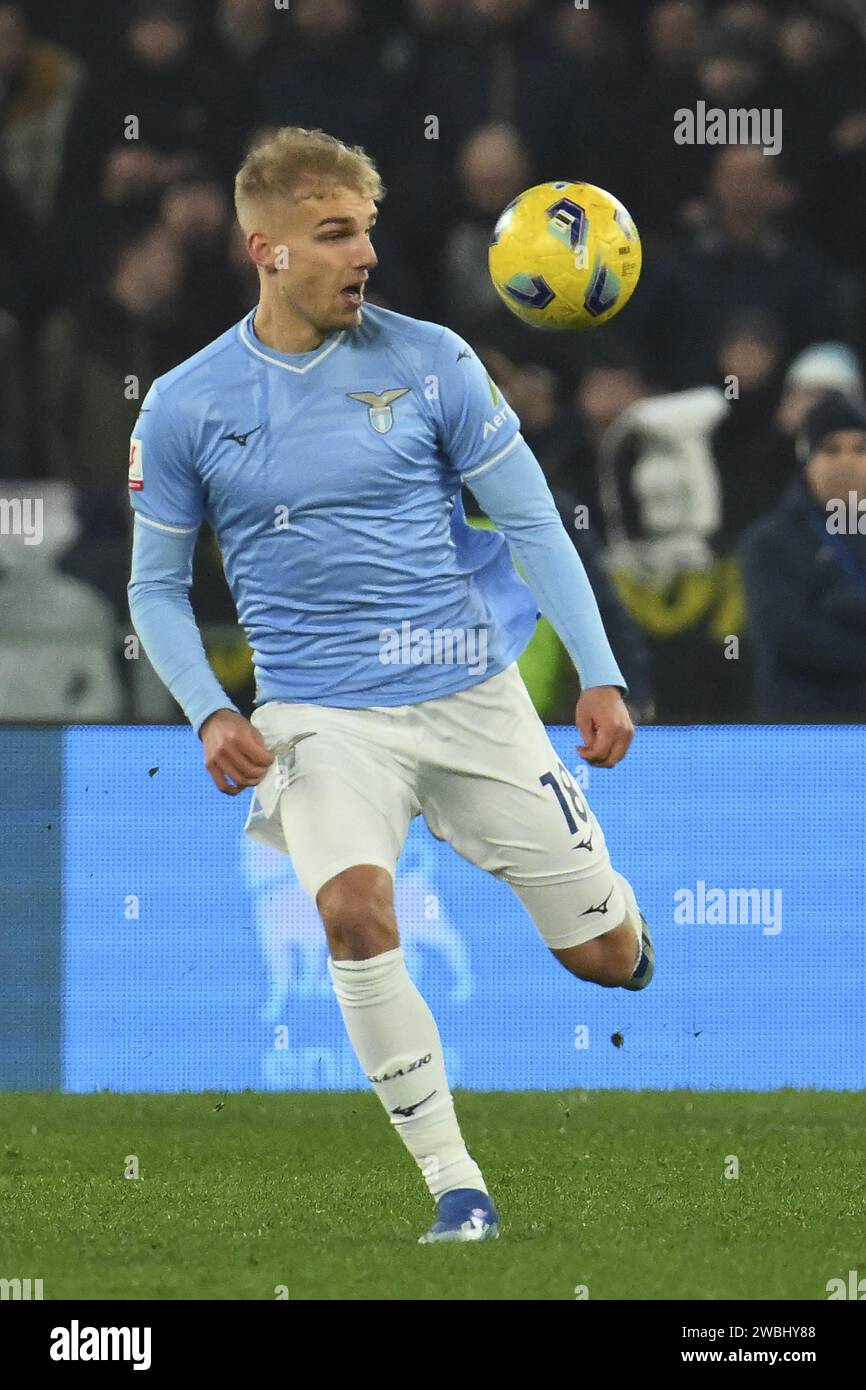 Rome, Italy. 10th Jan, 2024. Gustav Isaksen of S.S. Lazio during the ...