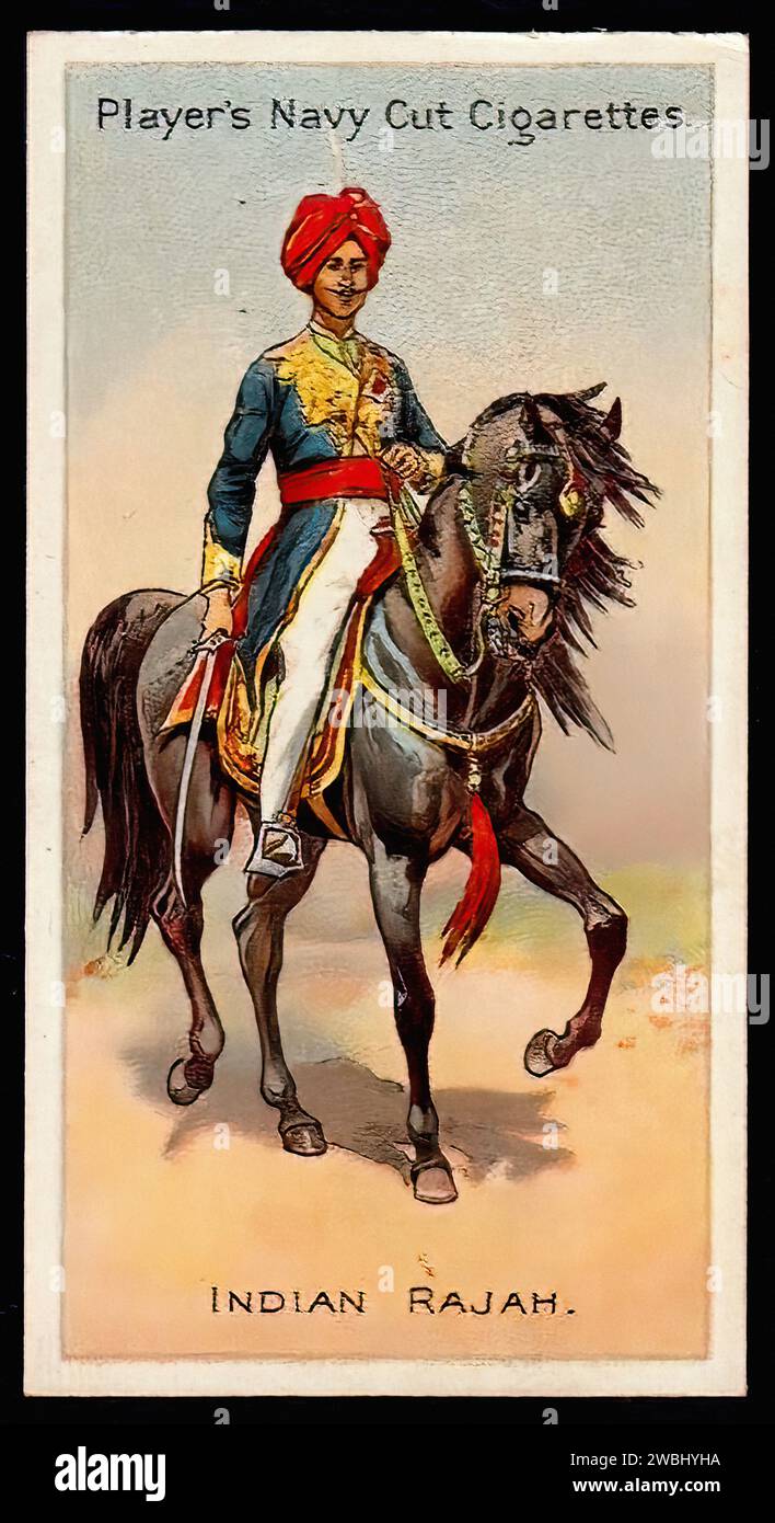 An Indian Rajah - Vintage Cigarette Card Illustration Stock Photo - Alamy